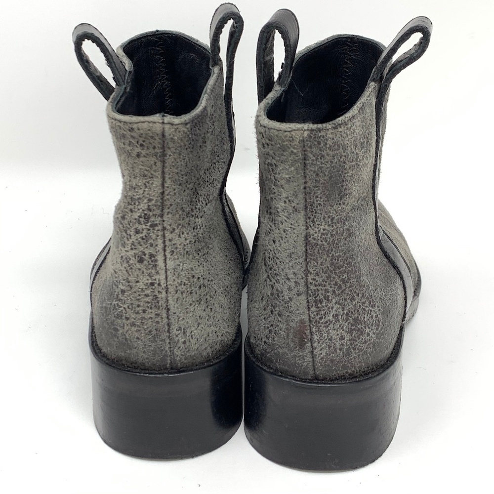 Surface To Air Gray & Black Leather Bootie Size 5 - Gem